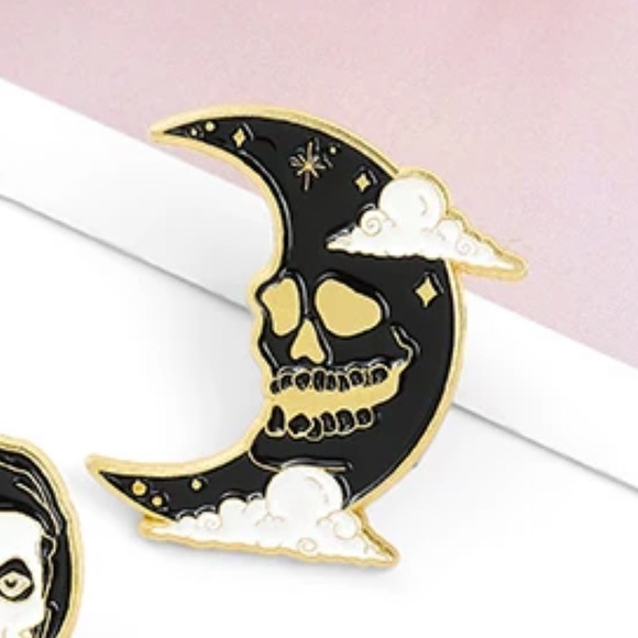 Accessories | Dead Moon Inspired Moon Enamel Pin | Poshmark